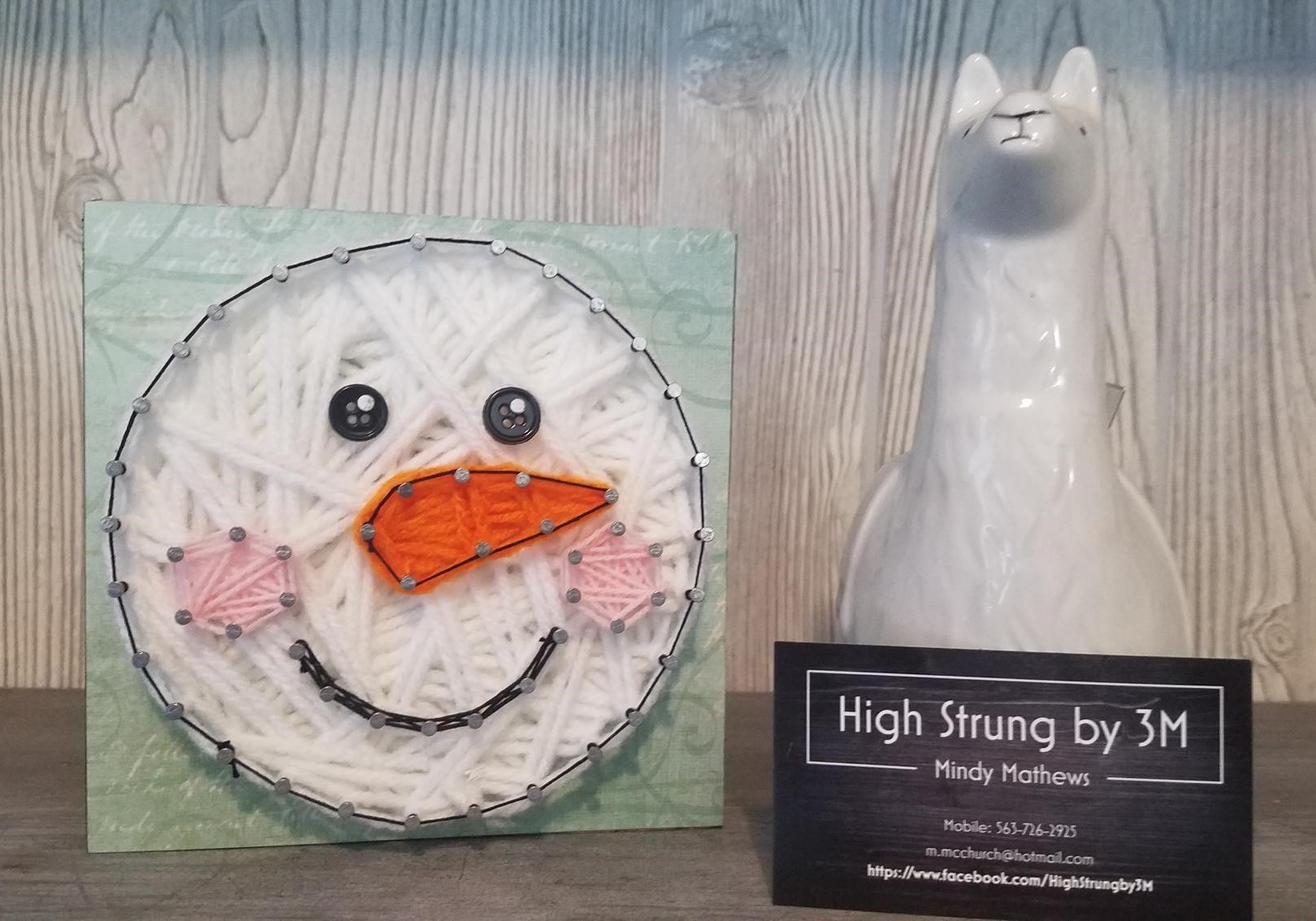 Snowman String Art | Moline Public Library